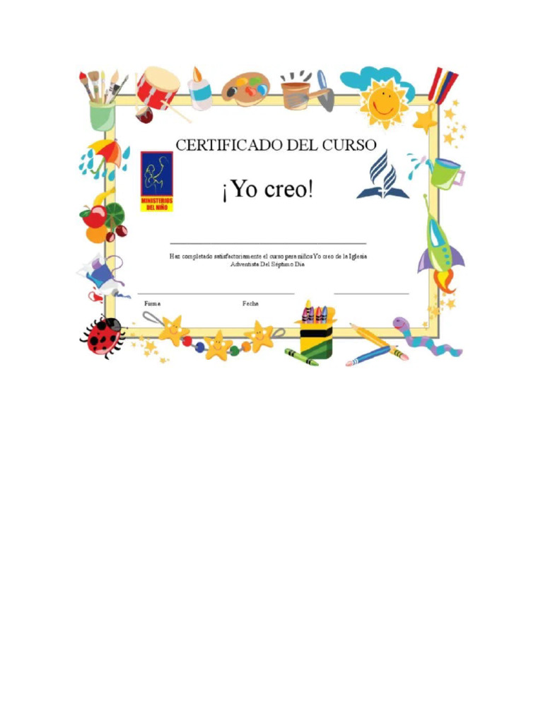 CERTIFICADO YO CREO | PDF