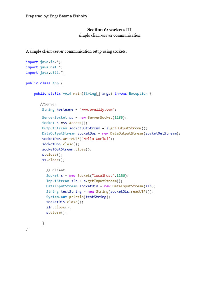 Network Programming Section 6 | PDF