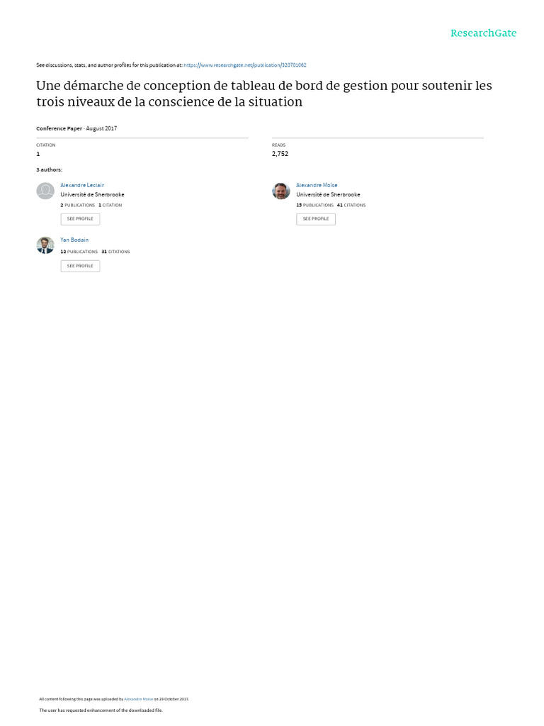 Une Démarche de Conception de Tableau de Bord de Gestion Pour Soutenir ...