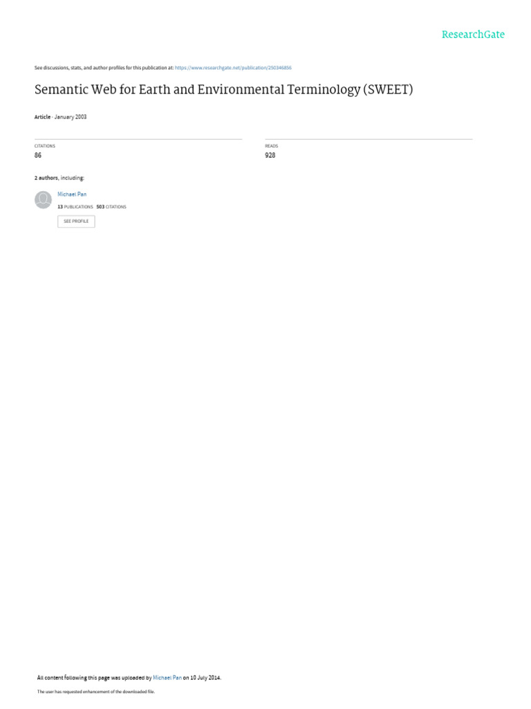 Semantic Web For Earth and Environmental Terminolo | PDF | Ontology ...