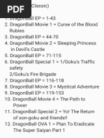 Dragon Ball Series Watch Order Guide | PDF