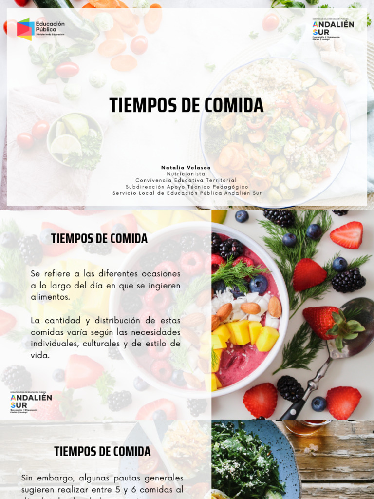 Tiempos de Comida | PDF | Alimentos | Almuerzo