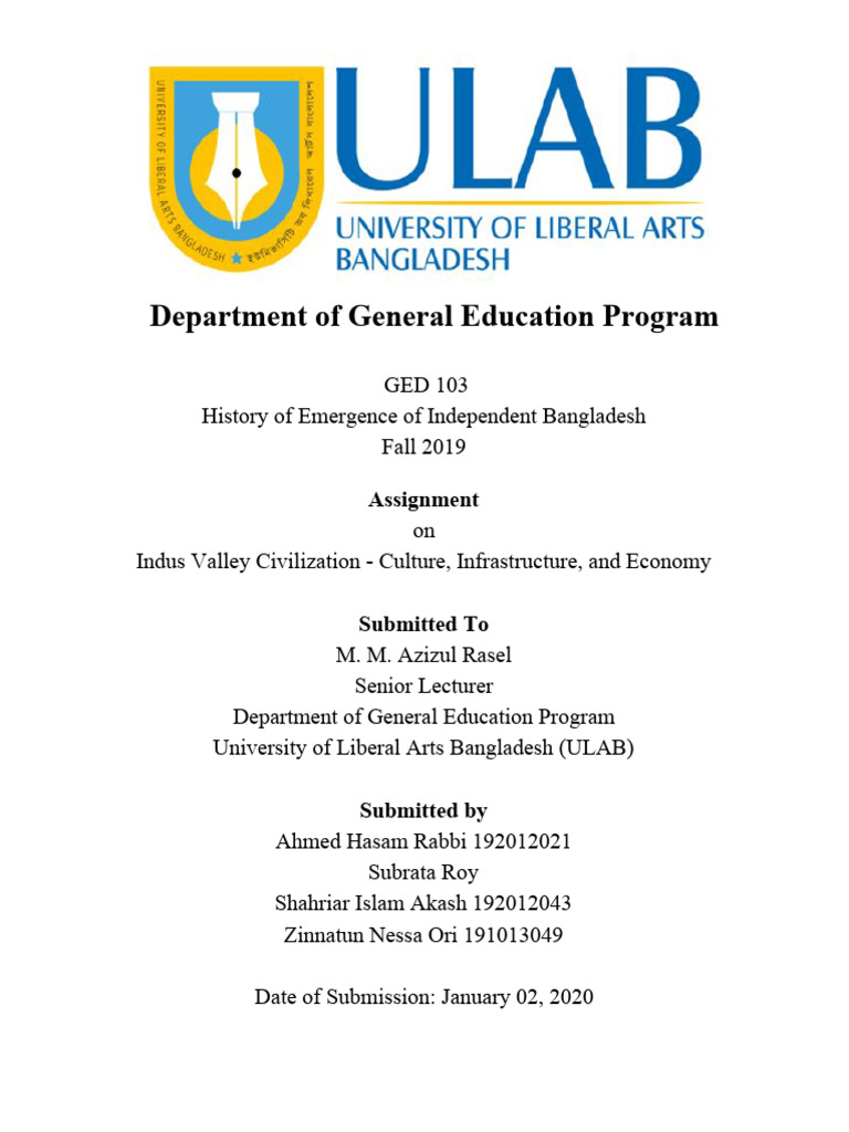 Assignment On Indus Valley Civilization | PDF | Agriculture | Civilization