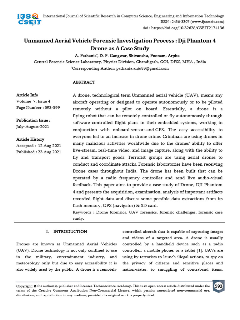 Unmanned Aerial Vehicle Forensic Investigation Pro | PDF | Unmanned ...