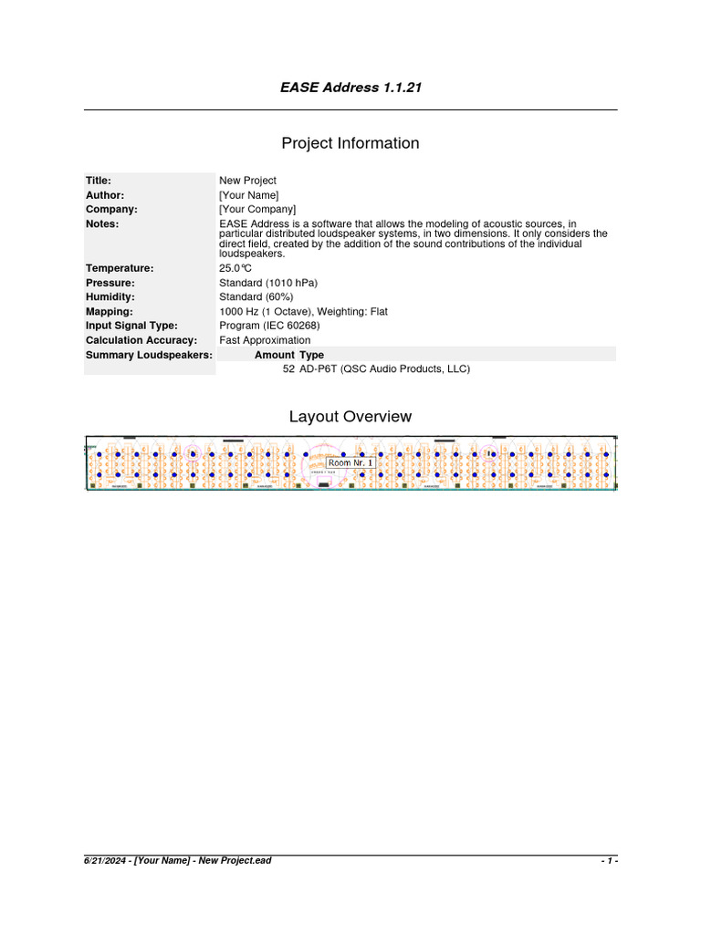 Town Hall Direct SPL EASE | PDF | Loudspeaker | Sound Production