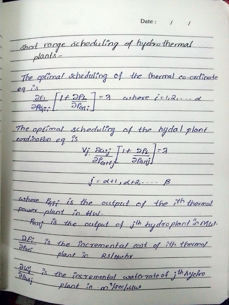 Hydrothermal Scheduling 1 | PDF
