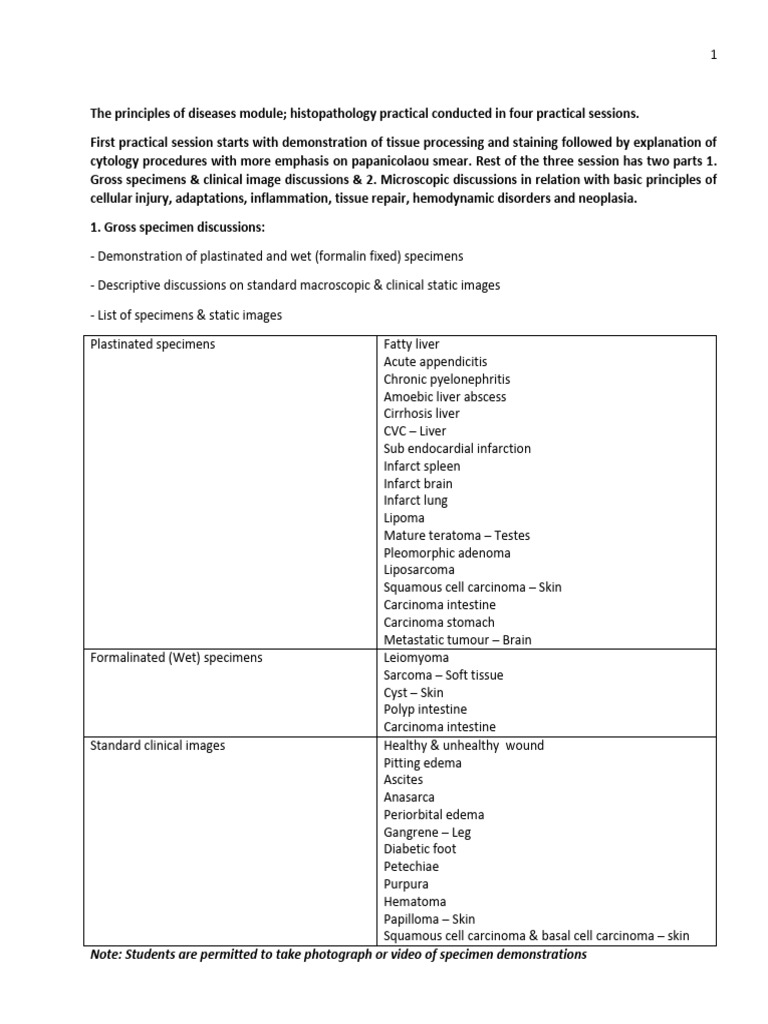 Histopathology Practical Book Pdf Pathology Cytopathology