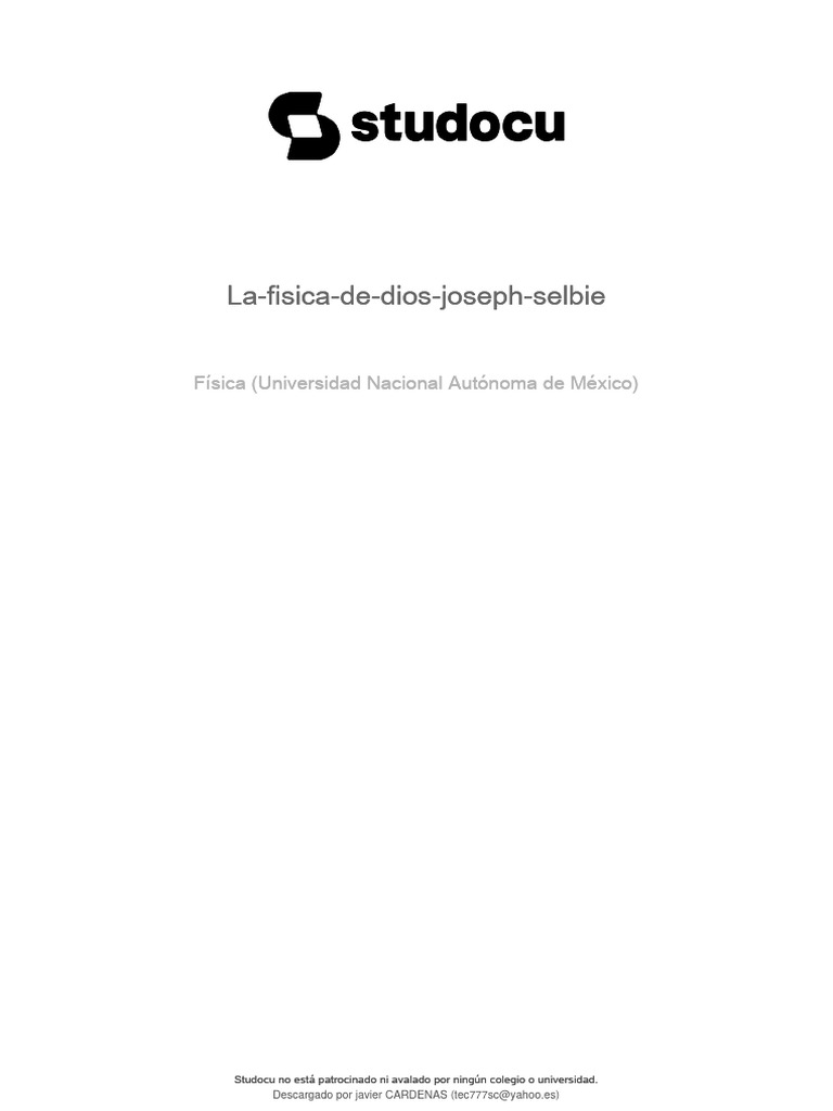 Física de Dios - Joseph Selbie | PDF | Informática | Tecnología