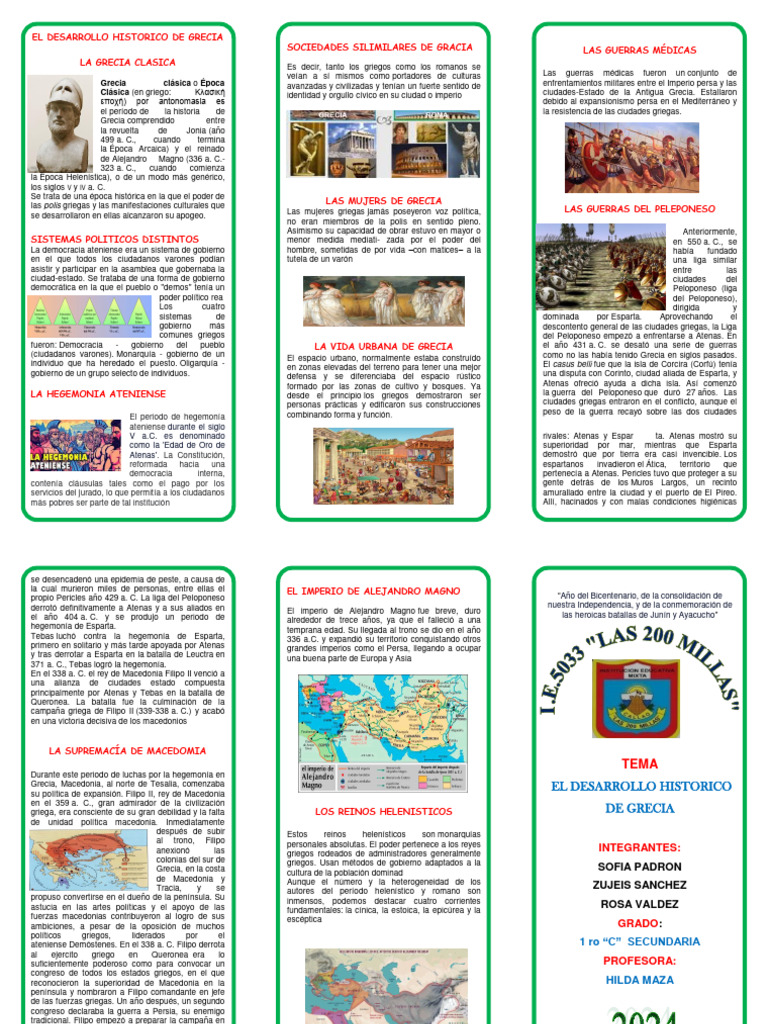 TRIPTICO DESARROLLO HISTORICO DE GRECIA | Descargar gratis PDF | Antigua Grecia | Macedonia ...