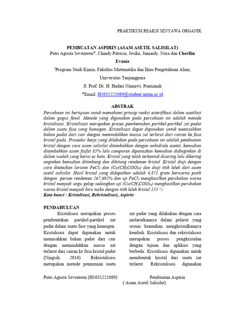 Format Penulisan Laporan RSO | PDF