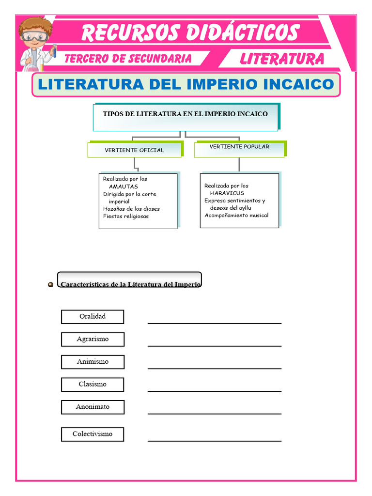 Literatura Del Imperio Incaico para Tercero de Secundaria | PDF