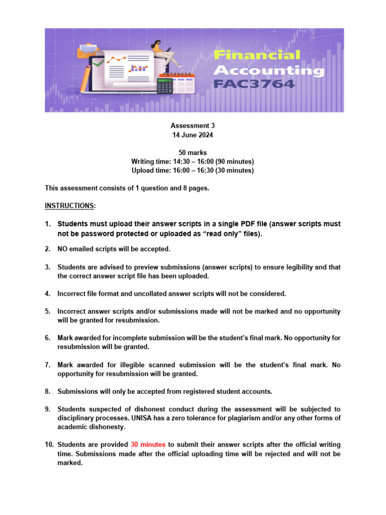 FAC3764_Assessment 3_2024 | Download Free PDF | Depreciation | Deferred Tax