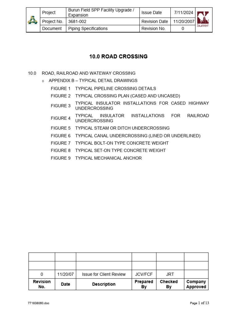 10 ROAD CROSSING | PDF | Pipe (Fluid Conveyance) | Road
