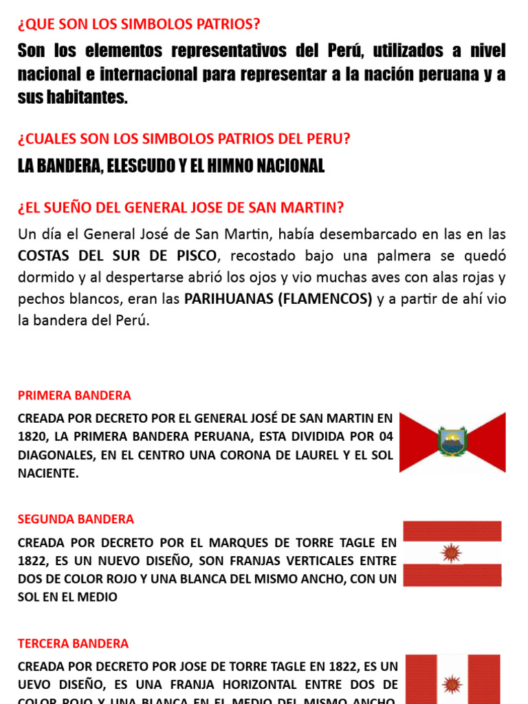 Símbolos patrios del Perú: historia y significado | PDF