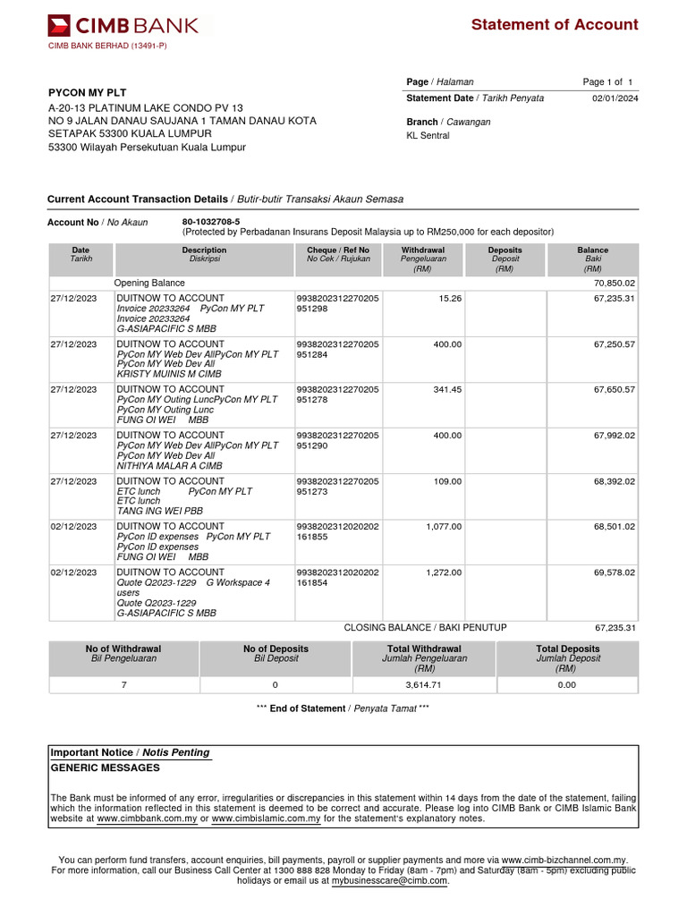 01dec23 To 31dec23 | PDF | Private Sector | Financial Services Companies