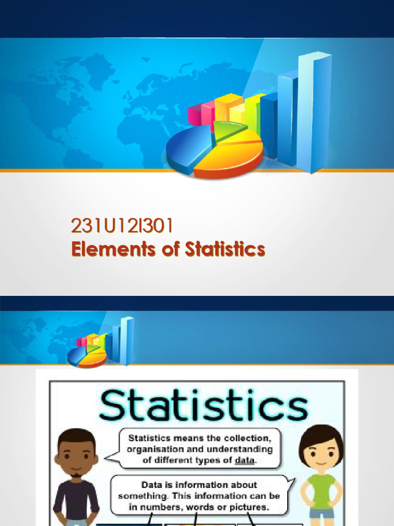 Elements of Statistics MODULE-1.2 | PDF | Mean | Statistics