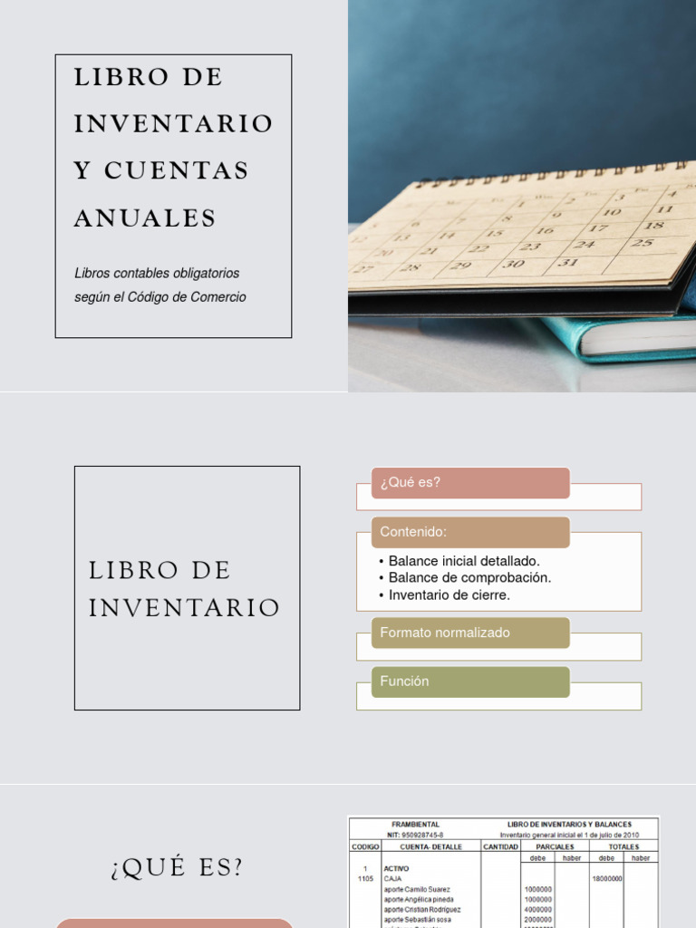 Libro de Inventario | PDF | Hoja de balance | Contabilidad