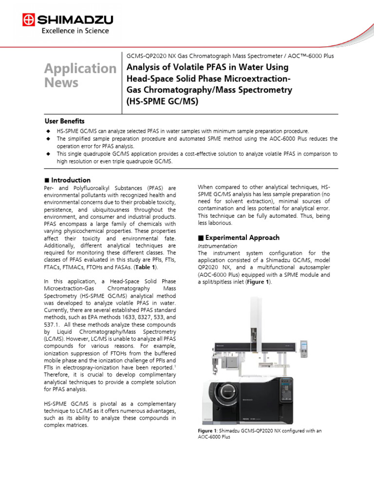 GCMS-2402 Pfas HS Spme GCMS 03-2024 | PDF | Gas Chromatography–Mass Spectrometry | Gas ...