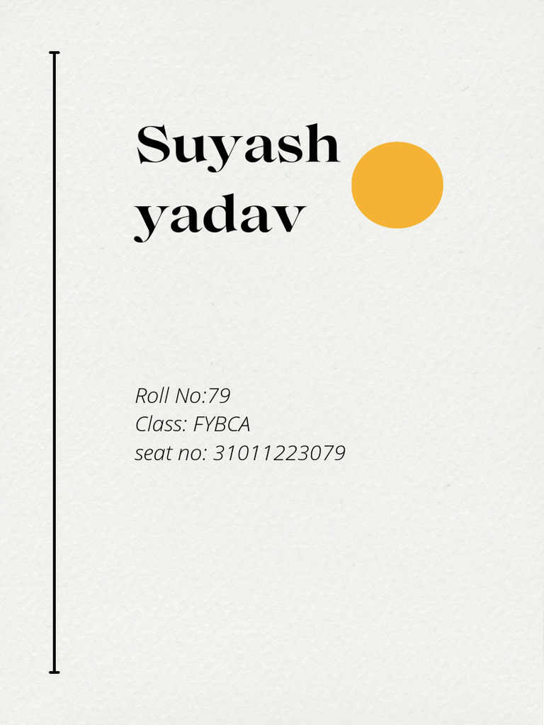 31011223079-Suyash Tejas Yadav | PDF | Natural Environment