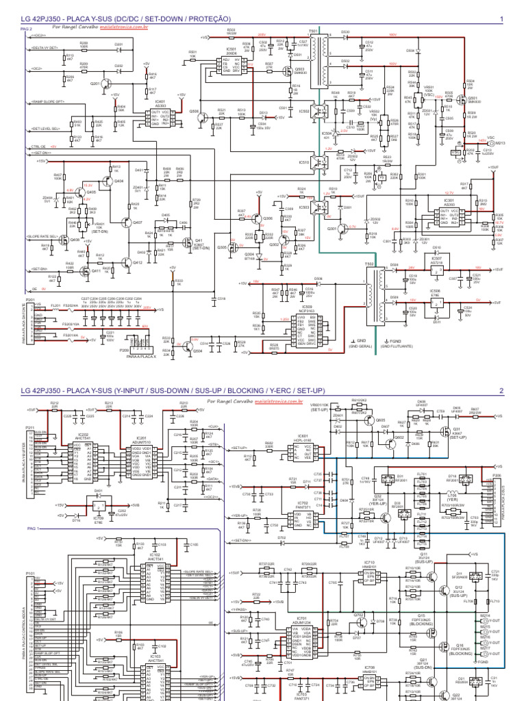 Esquema PLACA Y-SUSLG 42PJ350 | PDF