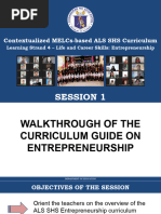 MELCS Entrep | PDF | Entrepreneurship | Learning
