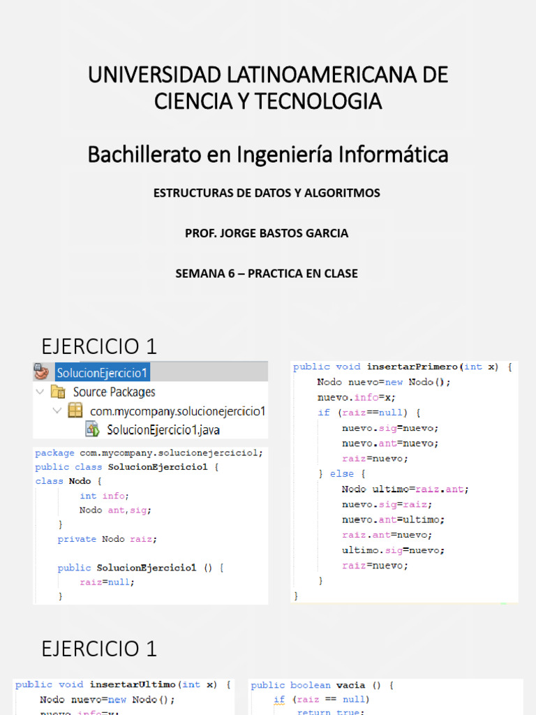 Semana 6 - Practica en clase | PDF