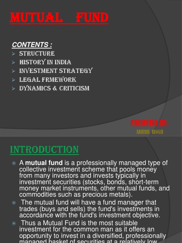 Mutual Fund | PDF | Finance & Money Management