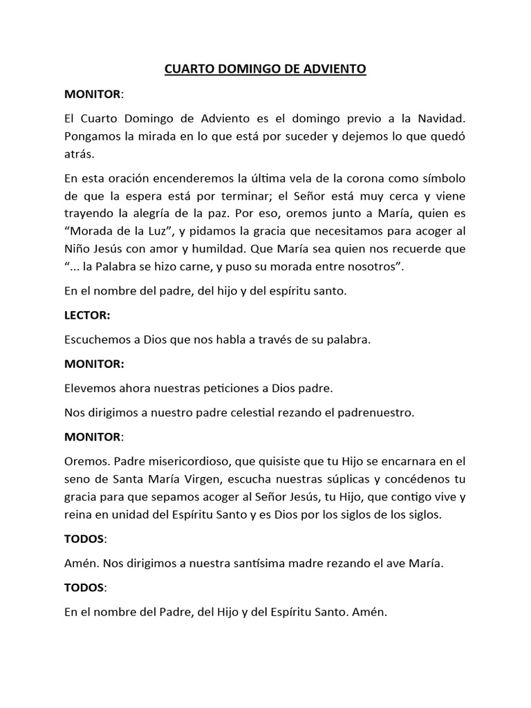 Cuarto Domingo de Adviento | PDF