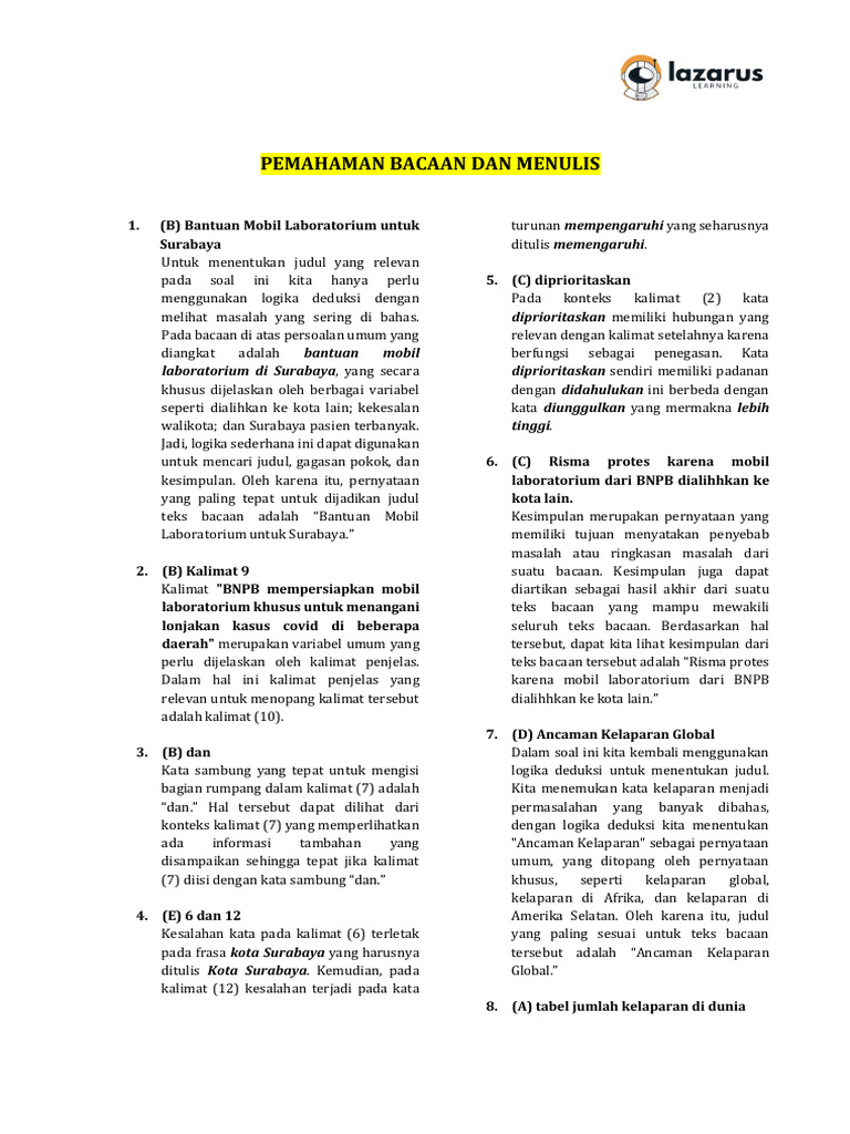 Pembahasan - PBM Dan PPU 003 | PDF