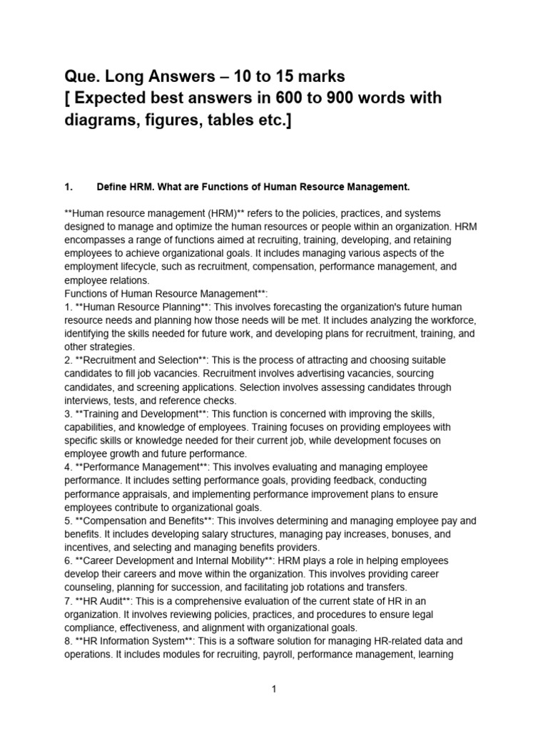 HRM QB | PDF | Cost Of Living | Human Resource Management