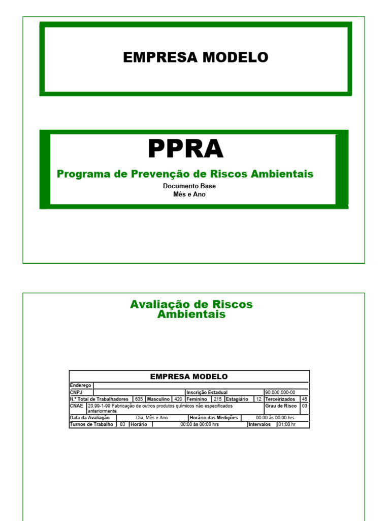 Ppra Modelo | PDF