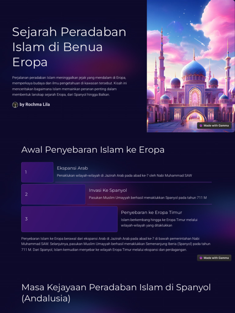 Jejak Islam di Eropa: Sejarah dan Pengaruh | PDF | Seni | Klasik
