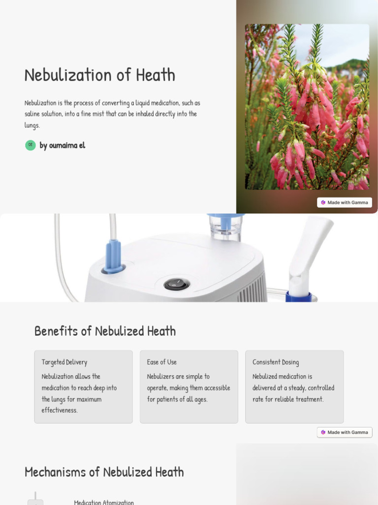 Nebulization of Heath | PDF | Diseases And Disorders | Pulmonology