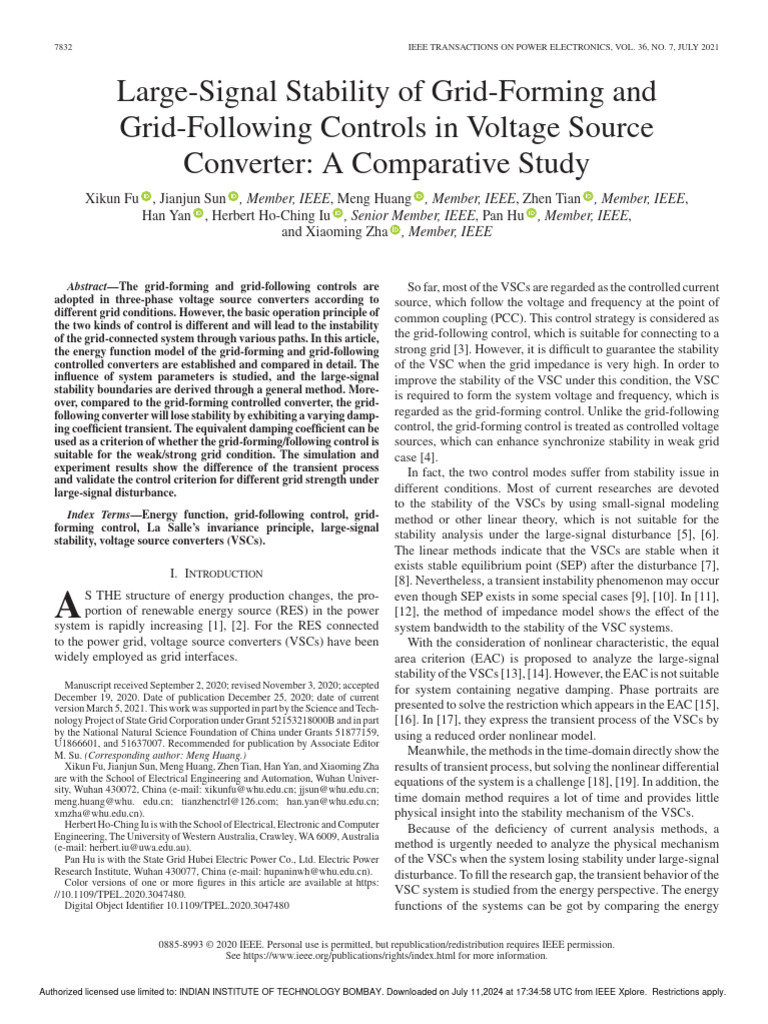 Large-Signal_Stability_of_Grid-Forming_and_Grid-Following_Controls_in_Voltage_Source_Converter_A ...