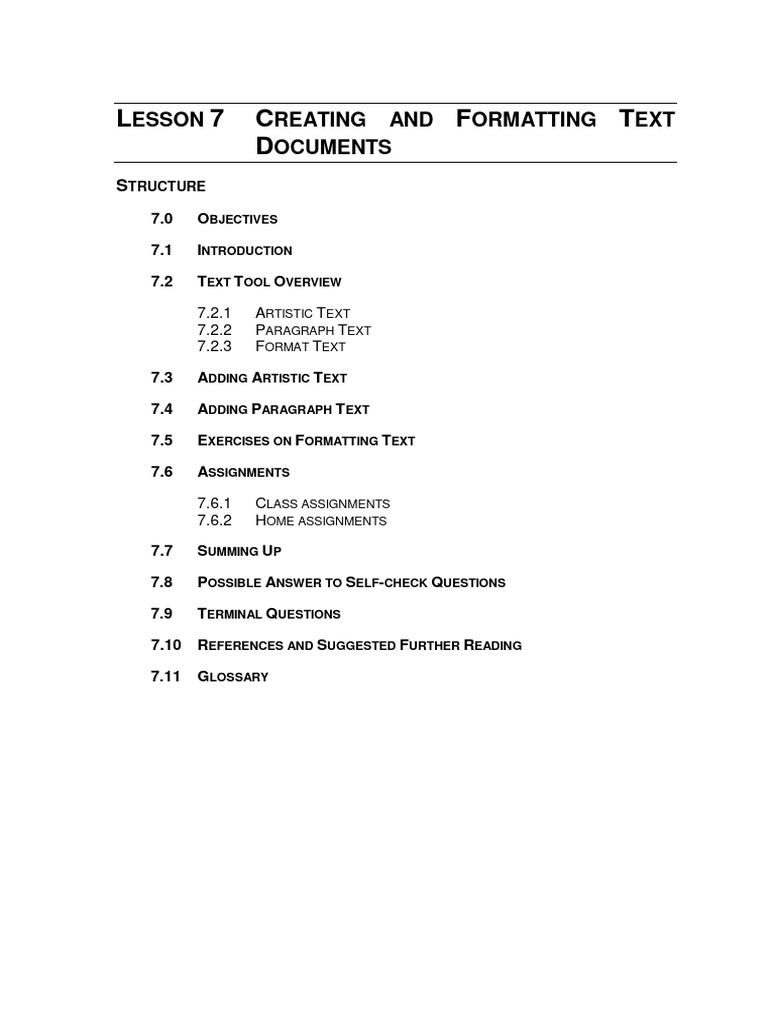 CorelDraw Text Formatting Guide | PDF | Letter Case | Paragraph