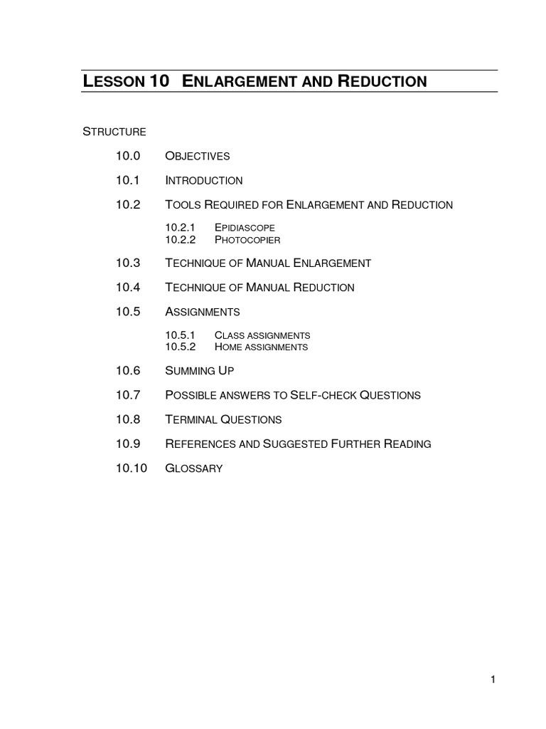 Unit 4 - Lesson 10 Enlargement and Reduction | PDF | Photocopier | Length