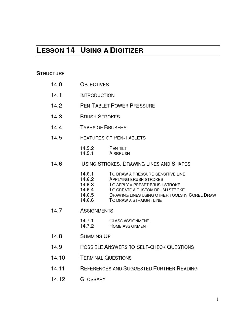 Unit 5 - Lesson 14 Using A Digitizer | PDF | Home & Garden | Art