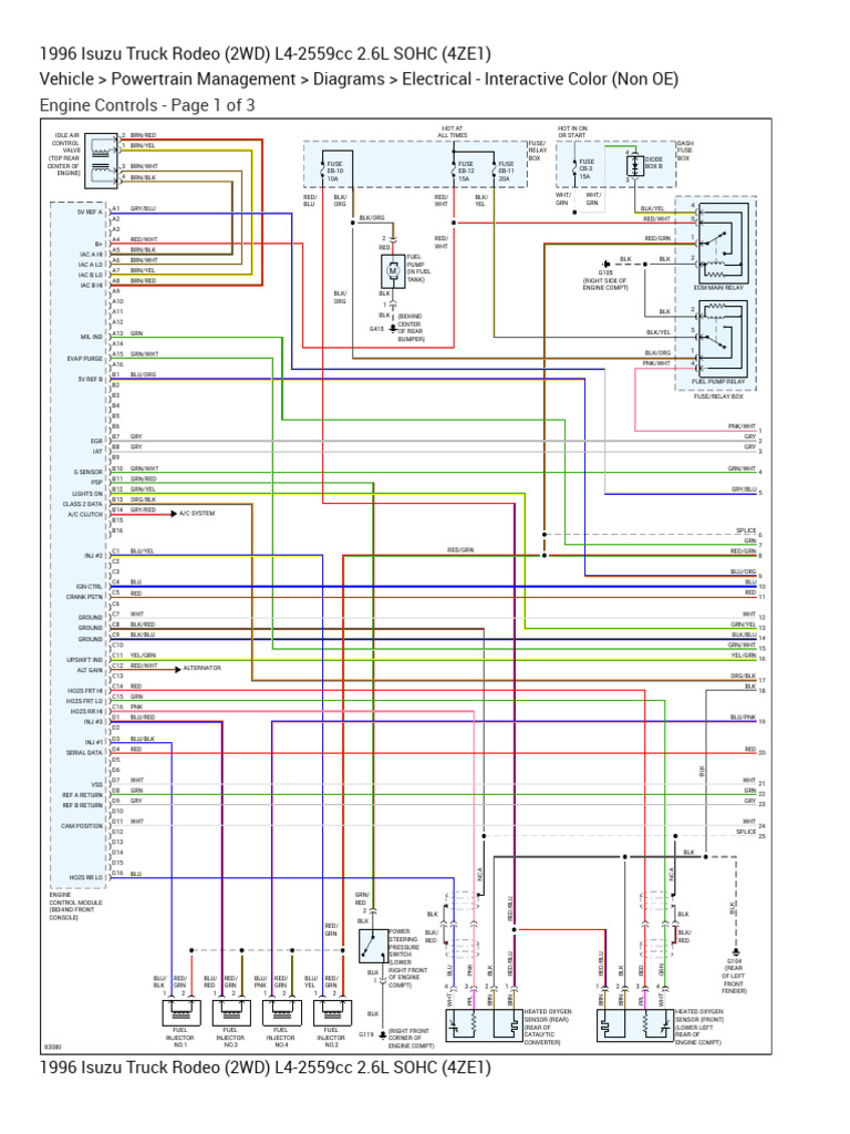 1996 Isuzu Truck Rodeo (2WD) - L4-2559cc 2.6L SOHC (4ZE1) | PDF ...