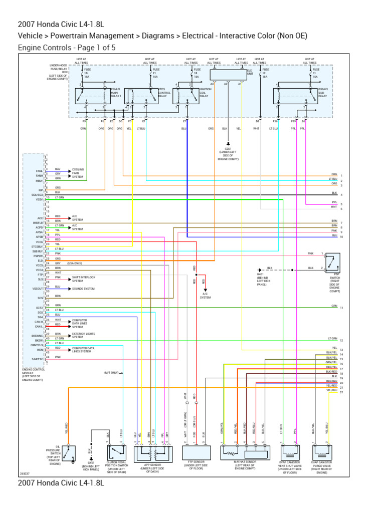 2007 Civic Engine Controls (Powertrain Management) - ALLDATA Repair ...
