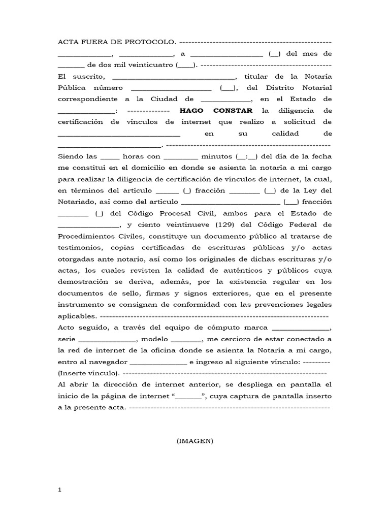 Acta Ejemplo Estrados Electronicos | PDF | Derecho