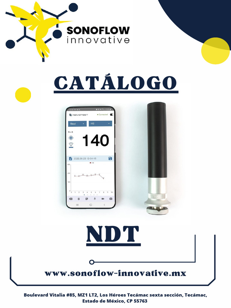 Catálogo NDT Sonoflow | PDF | Dureza | Ultrasonido