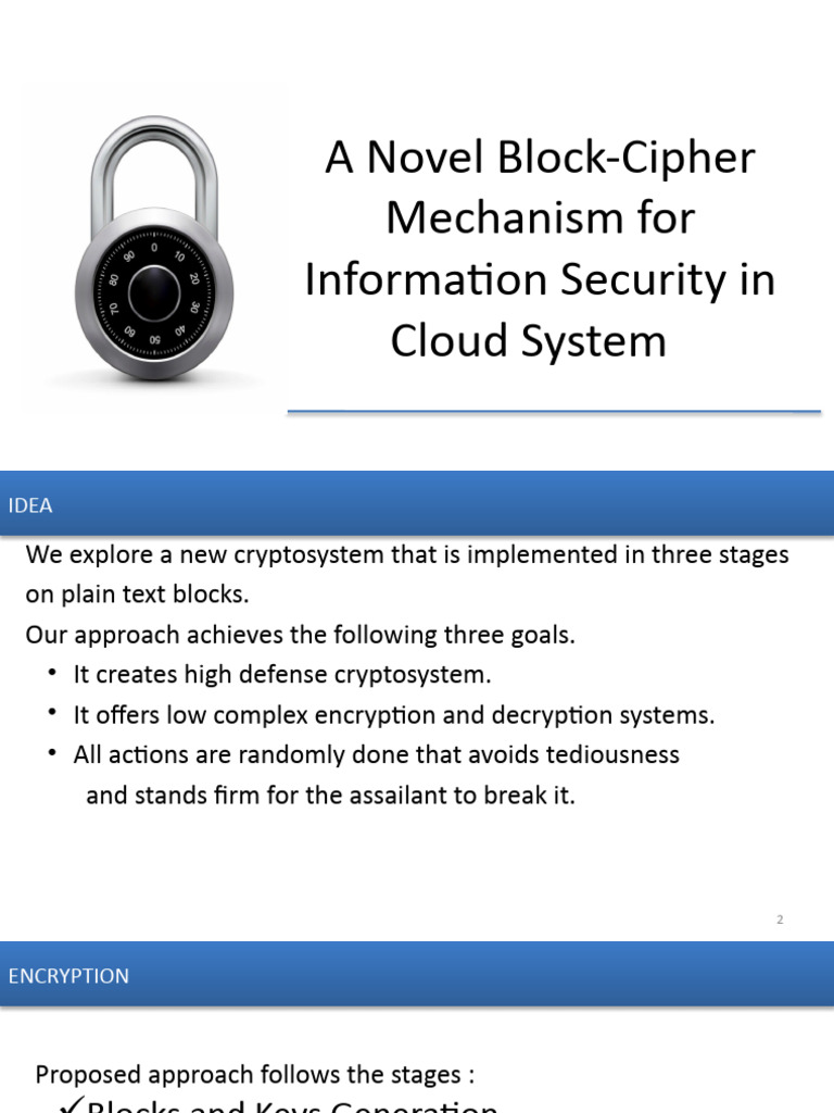 10437ANBMF - A Novel Block-Cipher Mechanism For Information Security in Cloud System | PDF ...