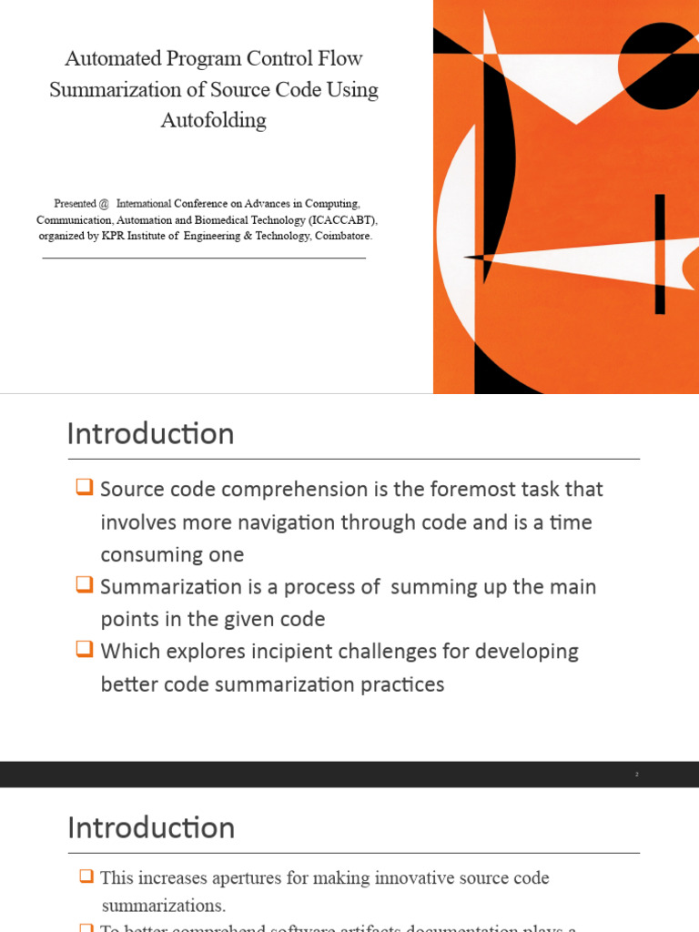 Automated Program Control Flow Summarization Of Source Code Pdf Software Testing Computing