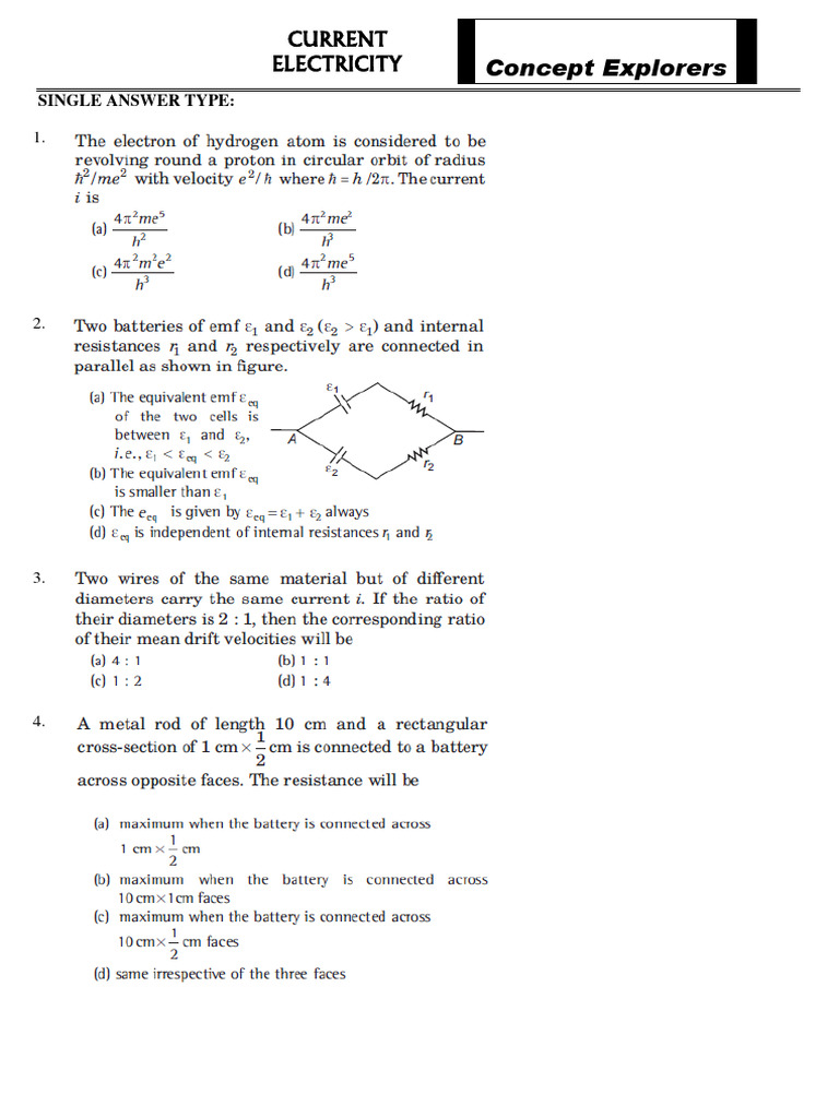 Current Elec Final. | PDF