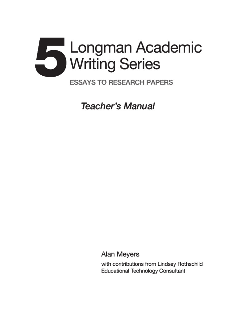 Longman Academic Writing Series 5 Teacher's Manual | PDF | Rubric ... Longman Academic Writing Series 5 Teacher's Manual | PDF | Rubric ...