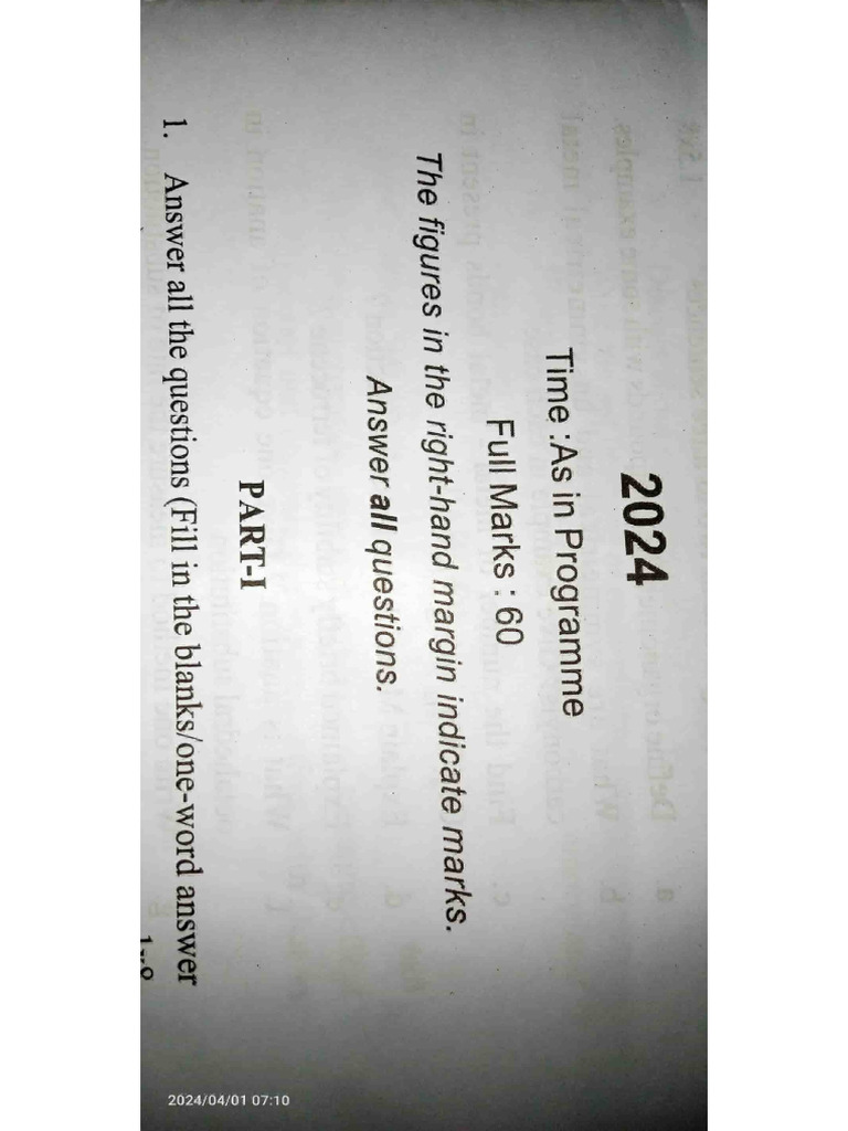 Dse-3 Question 24 | PDF