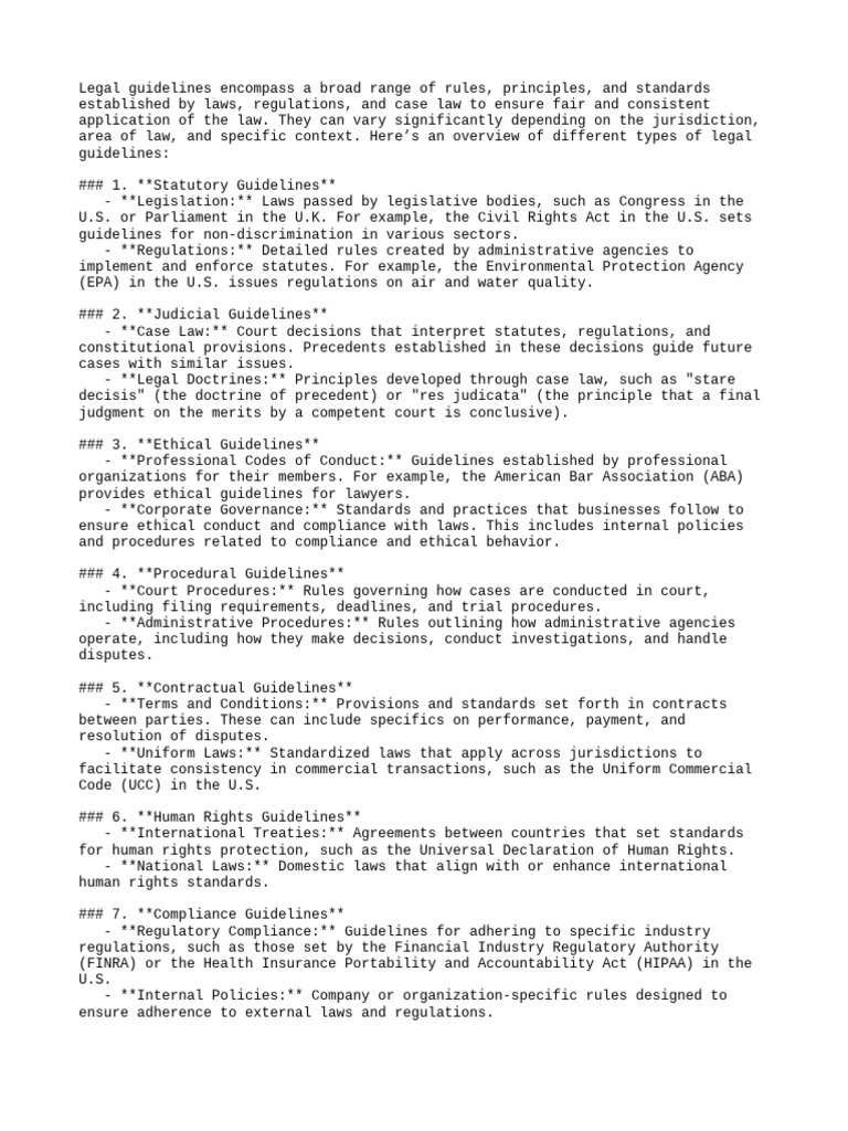 Guidelines | Download Free PDF | Case Law | Precedent
