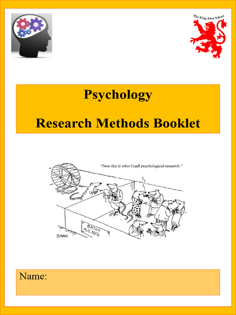 Research Methods Booklet | PDF | Experiment | Validity (Statistics)