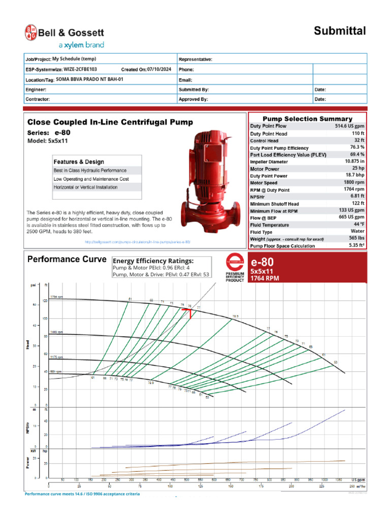 Bell And Gossett Pump Selection