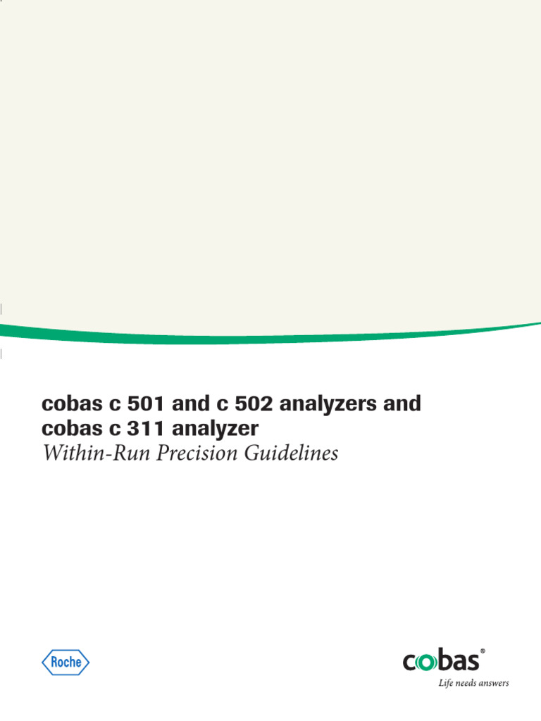 Cobas Analyzers Precision Guidelines | PDF | Computing